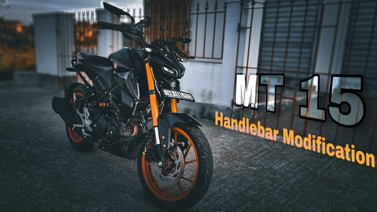 My Yamaha MT 15 got new handlebar and Rizoma stelth mirror upgrade ...