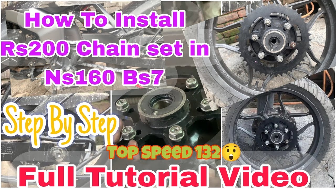 How To Install Rs200 Chain Set in Ns160 Bs7 || Full Tutorial Video Step ...