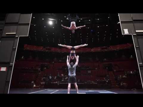 ''Hand to Trapeze' First training on stage - YouTube