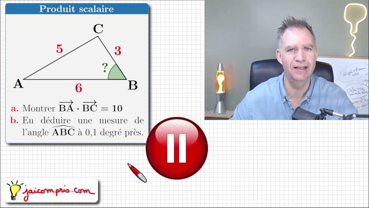 Calculer un angle avec le produit scalaire ♦ Un classique ! ♦ Exercice 1 ♦ Première spé maths ...