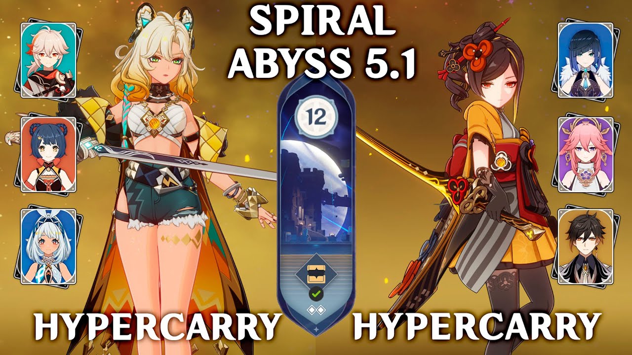 XILONEN SPIRAL ABYSS & Chiori Hypercarry. Spiral Abyss 5.0. Genshin ...