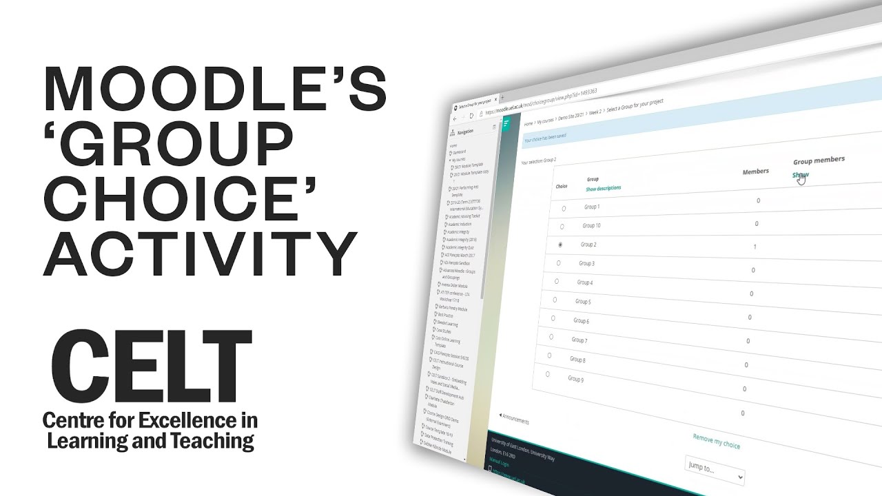 Moodle's 'Group Choice' Activity Tutorial - YouTube