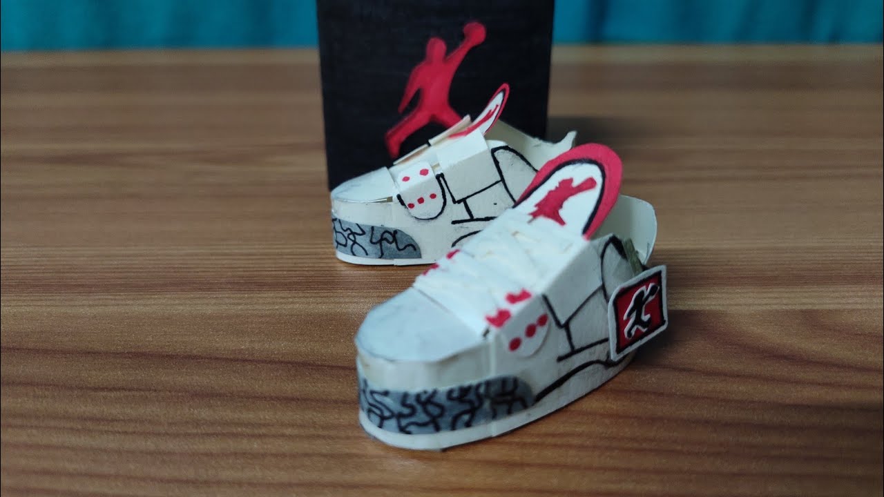 Miniature AIR JORDAN 3 RETRO WHITE CEMENT out of paper! - YouTube