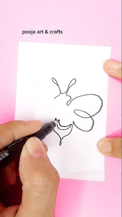 simple one line drawing tutorial for beginners | #shorts #viral # ...