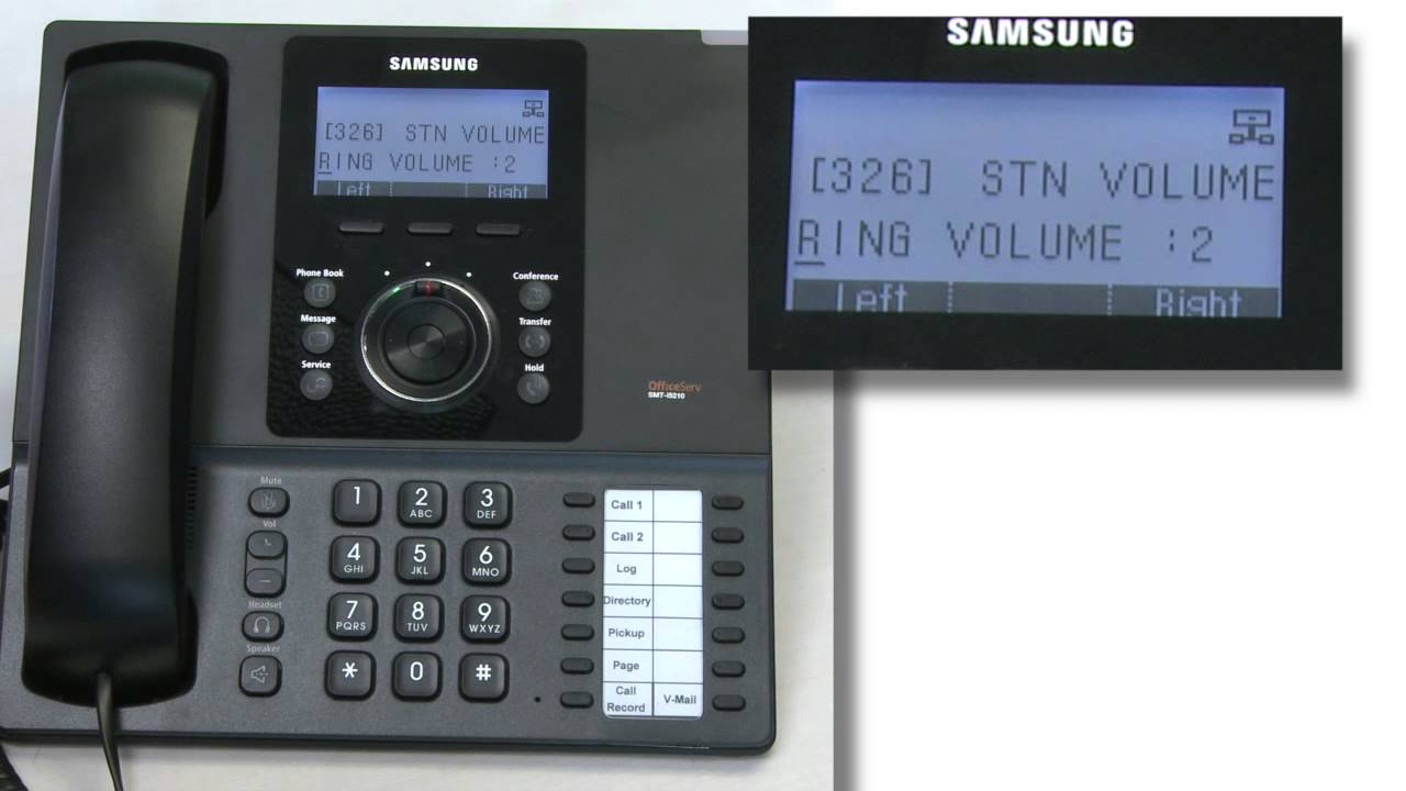 How To Change the Volume on a Samsung IP Handset - YouTube