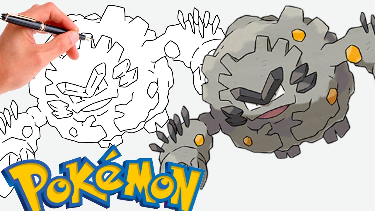 How To Draw ALOLAN GRAVELER POKEMON | Alolan Pokemon - YouTube