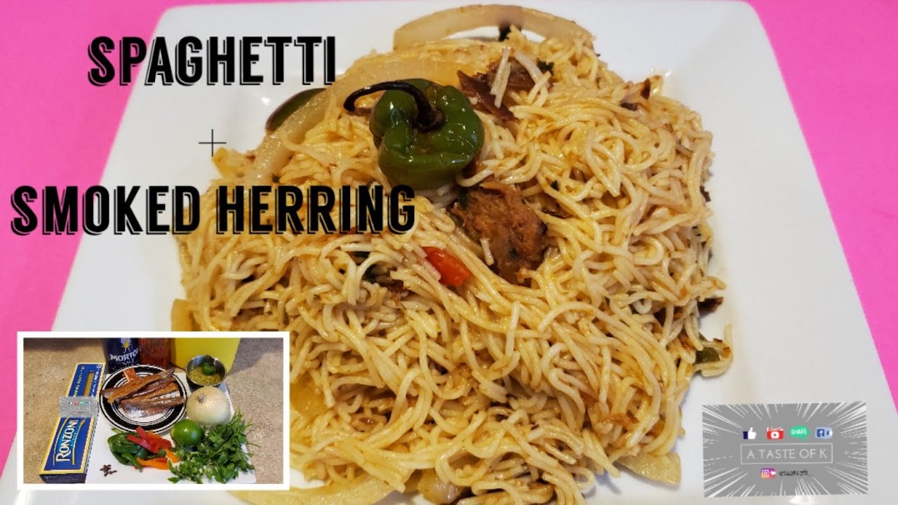 HAITIAN SPAGHETTI WITH SMOKED SALTED HERRING | ESPAGETI AK ARANSÒ ...