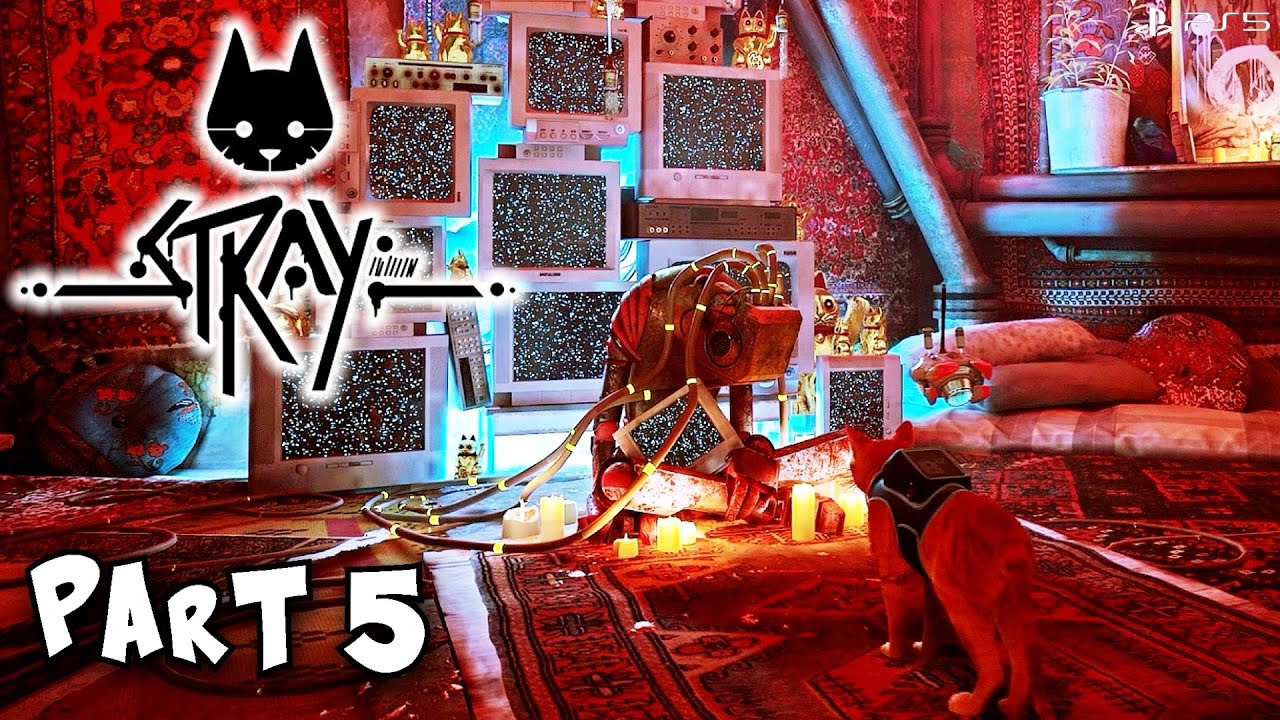Stray the CUTE CAT GAME Playthrough Part 5 PS5 HD | Blind FULL Gameplay ...