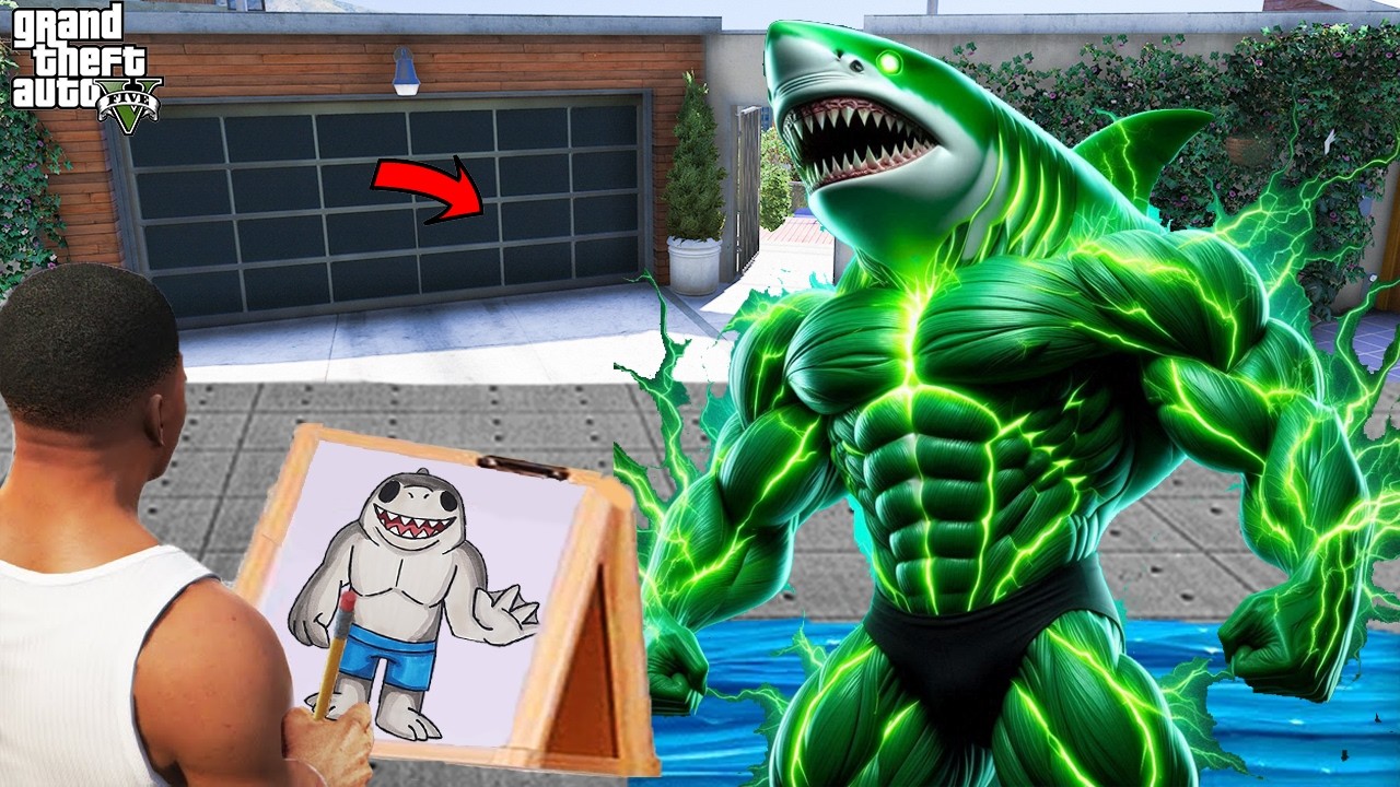 Franklin Draw The Weakest To Strongest Ever SHARK In GTA 5 | GTA 5 New ...