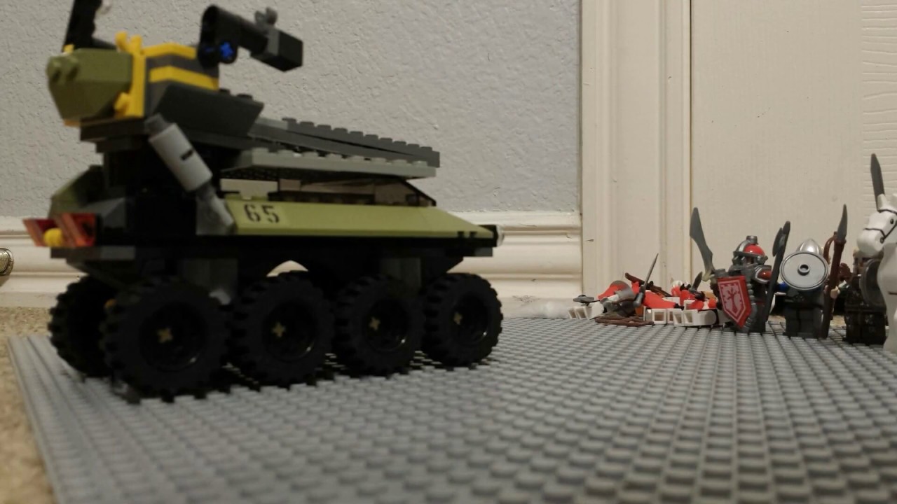 Medieval Knights vs Tanks lego stop motion - YouTube