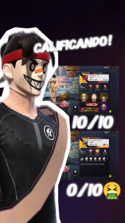 Calificando perfiles de creadores de contenido parte 1 #freefire #parati #shorts #calificando # ...