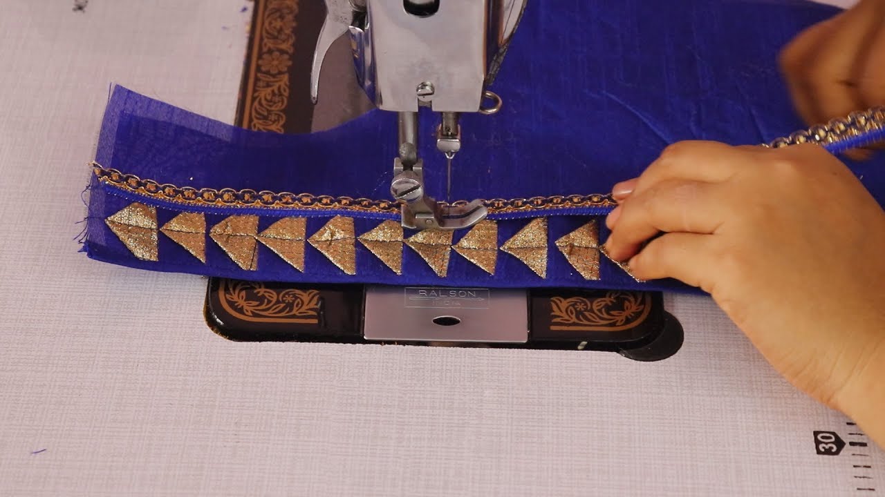 Back neck design cutting and stitching - YouTube