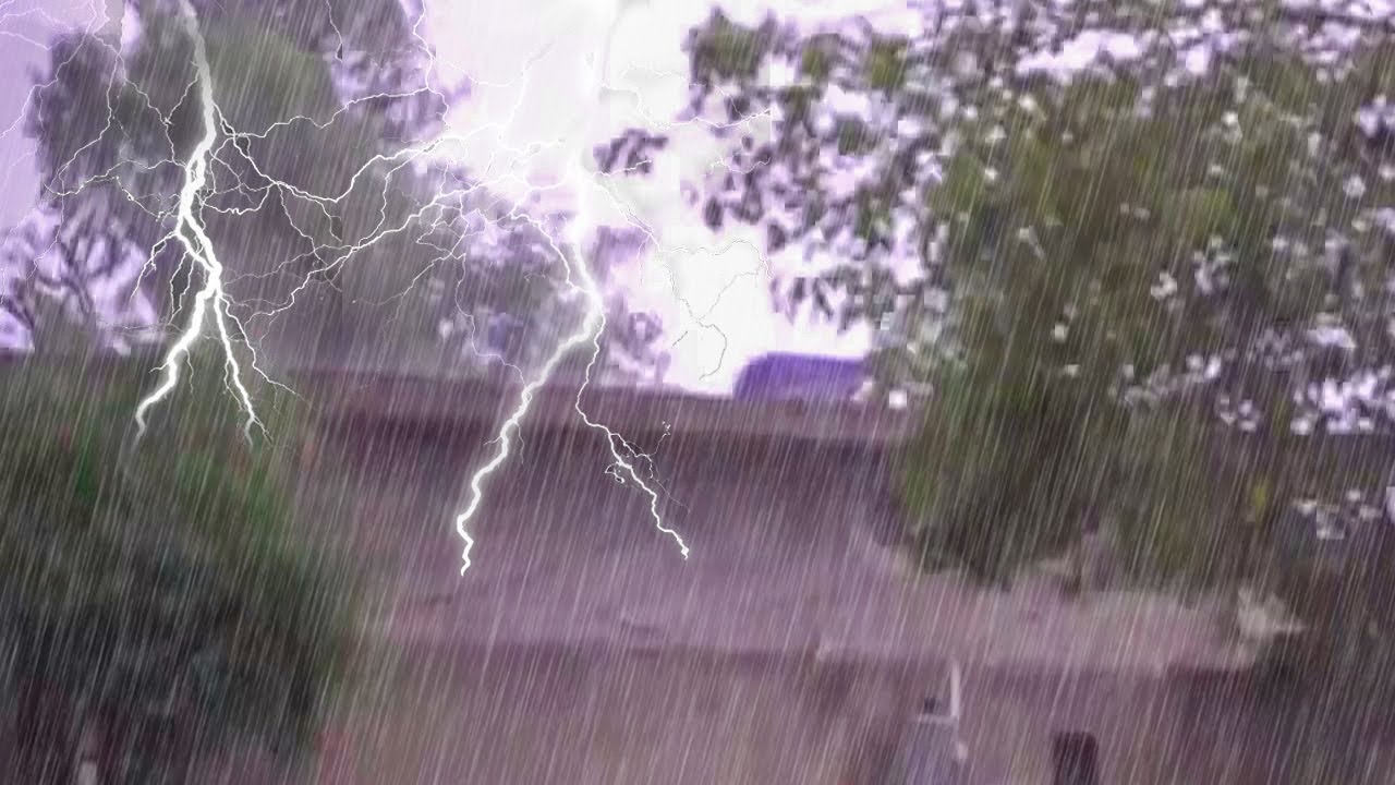 Rain Sounds for Sleeping - Sound of Heavy Rainstorm & Thunder At Night ...