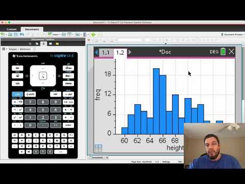 Frequency Table to Histogram and Statistics on nspire - YouTube