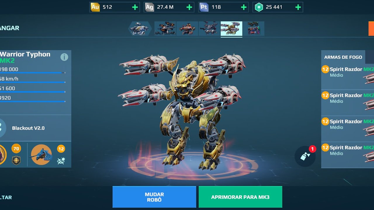 TYPHON con Spirit Razor - War Robots - YouTube