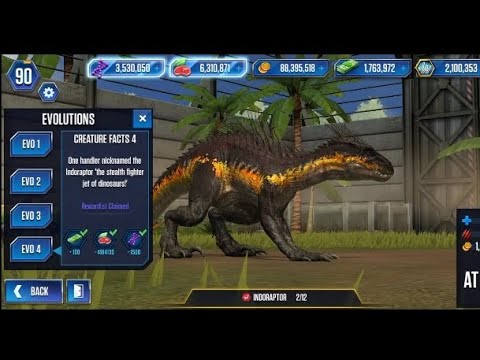 Making the Max level indoraptor in Jurassic world the game - YouTube