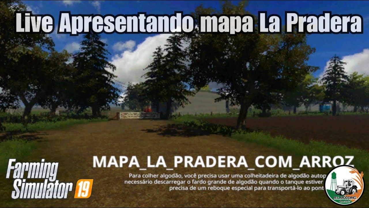 LIVE no Mapa La Pradera mapa para PC_MAC Farming Simulator 19 - YouTube