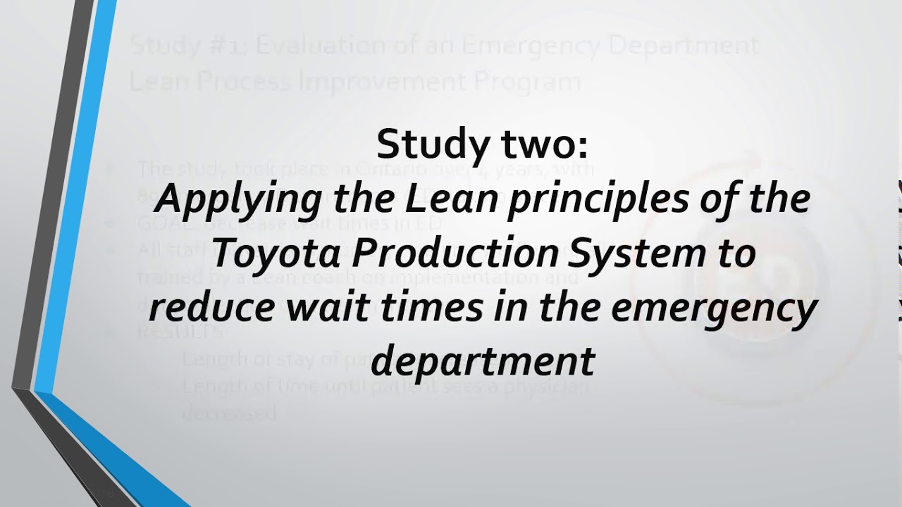 The use of LEAN in Quality Improvement to reduce wait times in ...