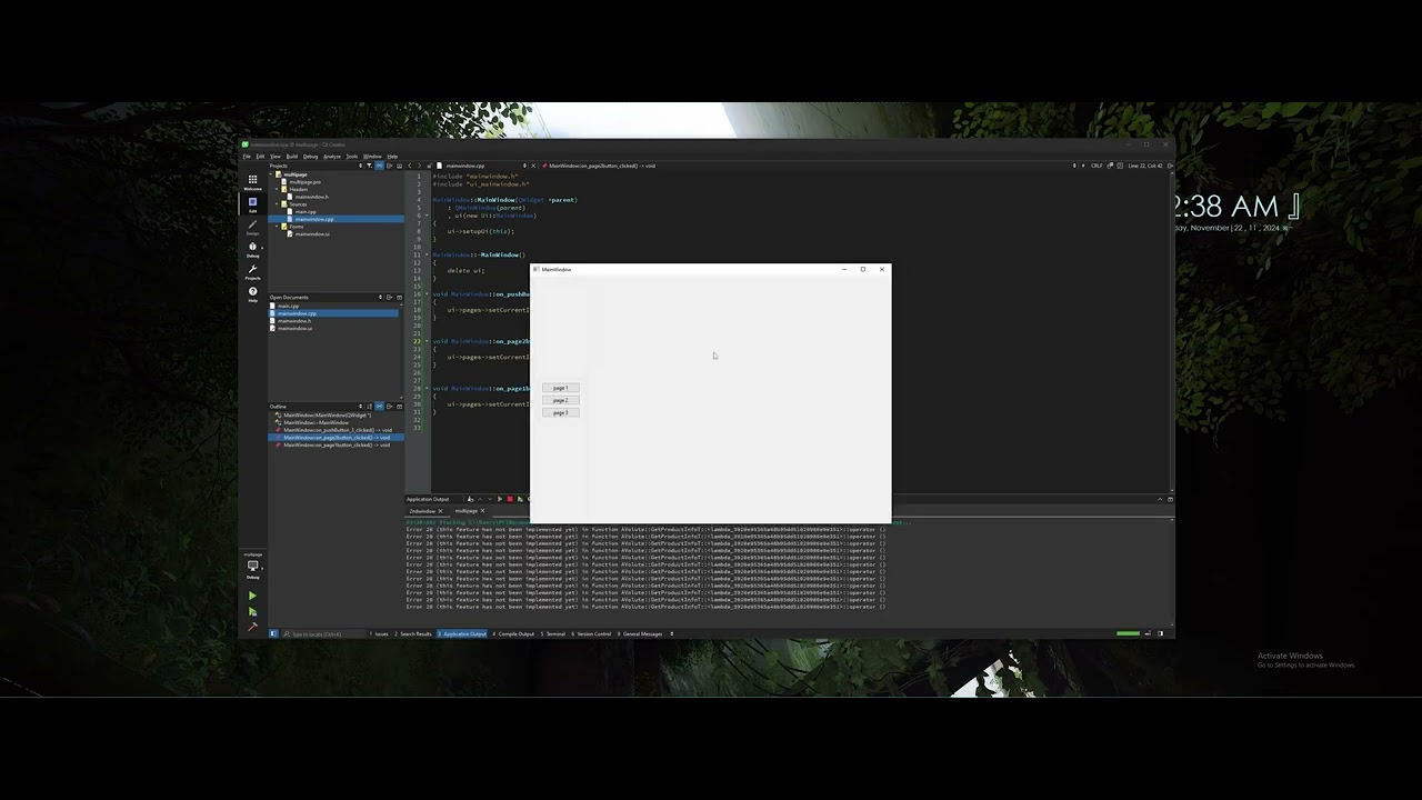 Qt tips & tricks 2 - Multipage UI and navigating with buttons - YouTube