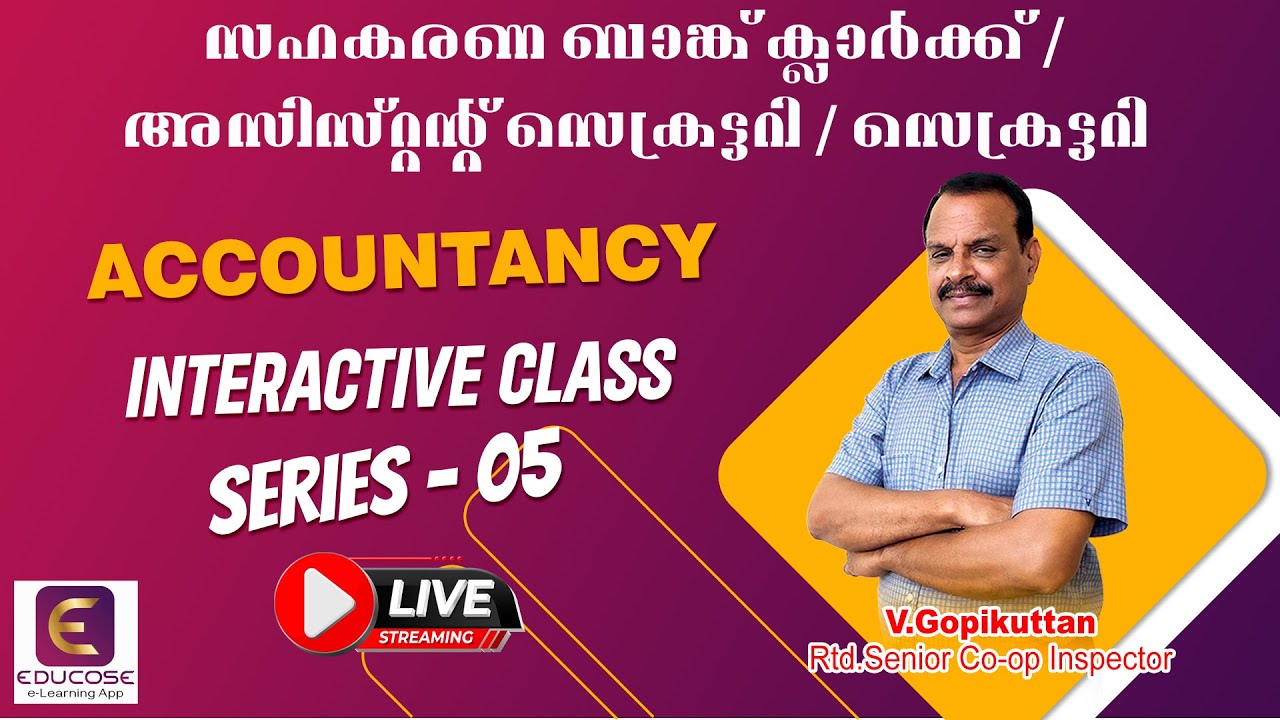 CSEB YOUTUBE CLASS SERIES 05 - LIVE INTERACTIVE CLASS ACCOUNTANCY - YouTube