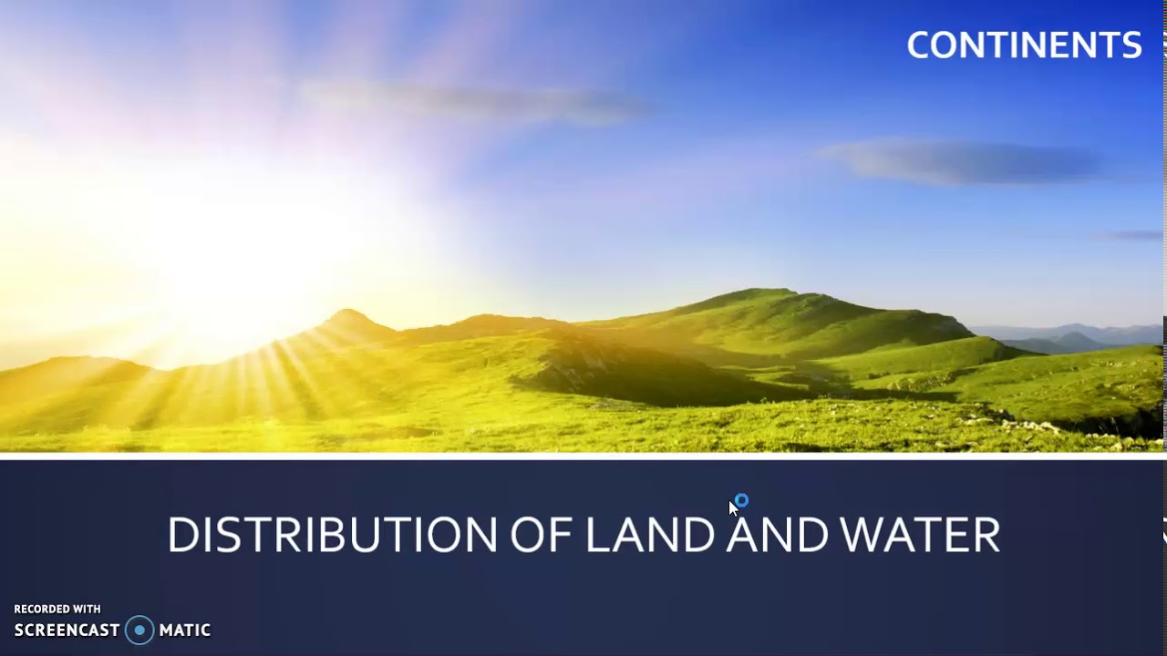 distribution of land and water in geography - YouTube