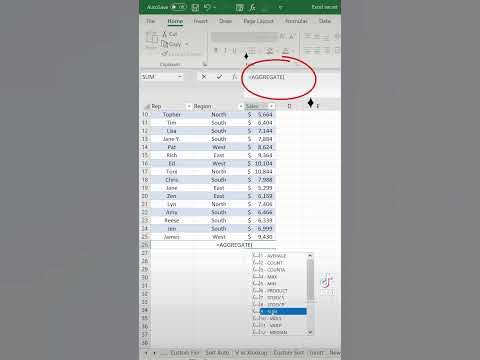 Excel tip to sum visible rows only - YouTube