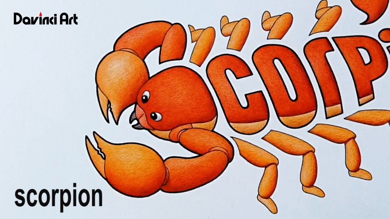 Scorpion drawing using the word scorpion|Turn word into picture ...