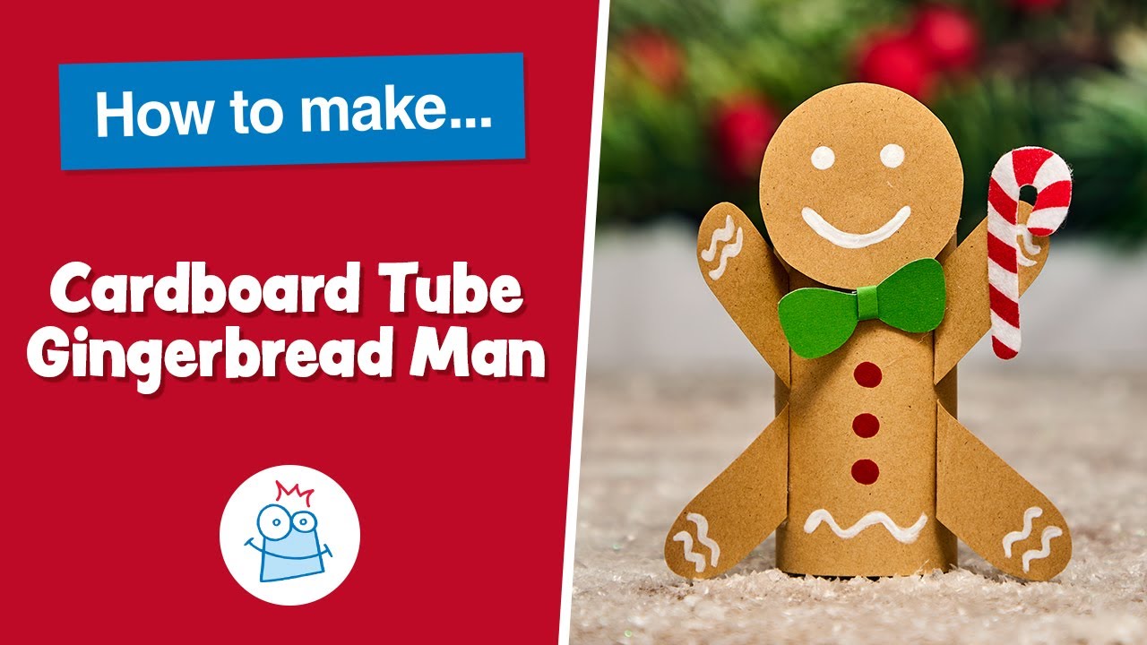 How To Make A Cardboard Tube Gingerbread Man Baker Ross - YouTube