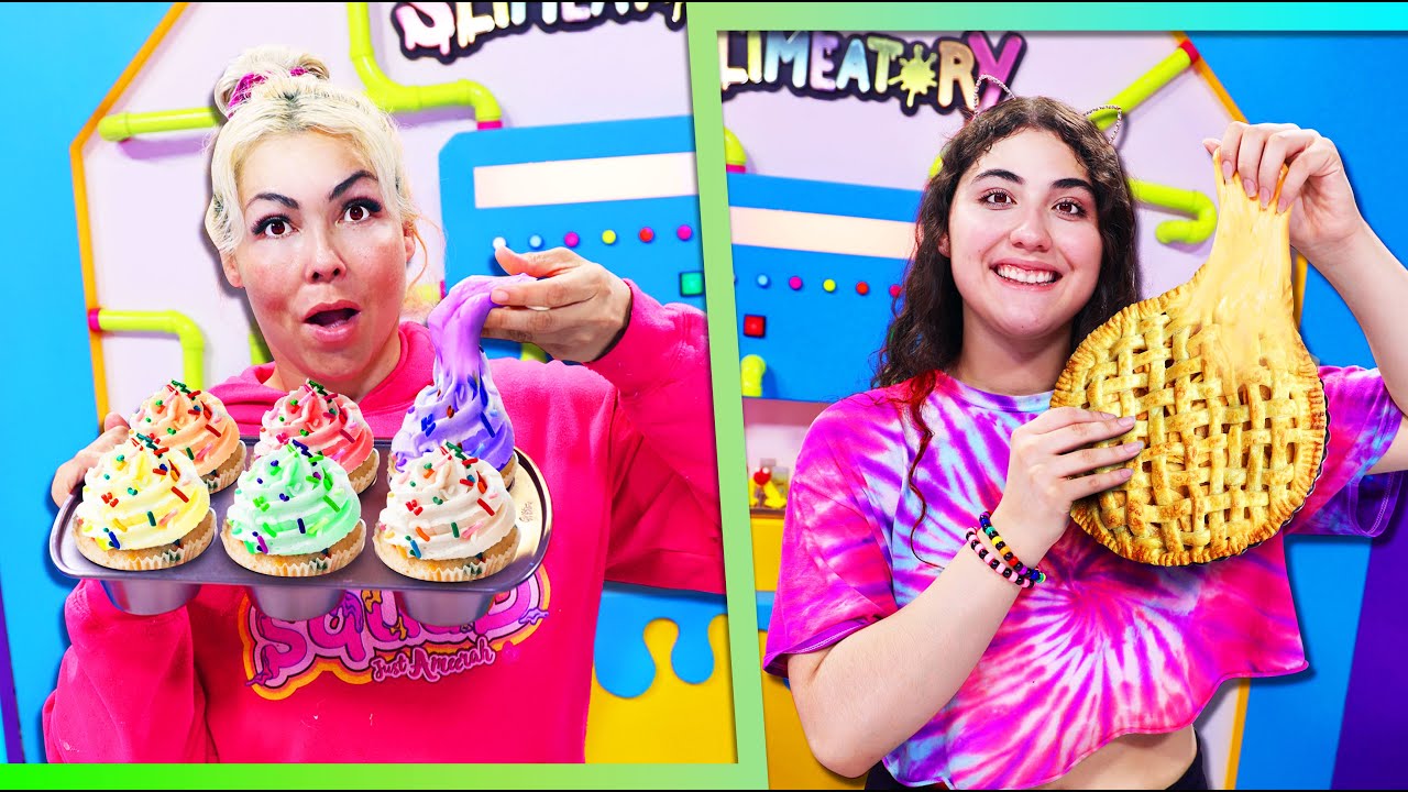 BAKING WITH SLIME CHALLENGE! Best slime baker wins! Slimeatory #693 ...