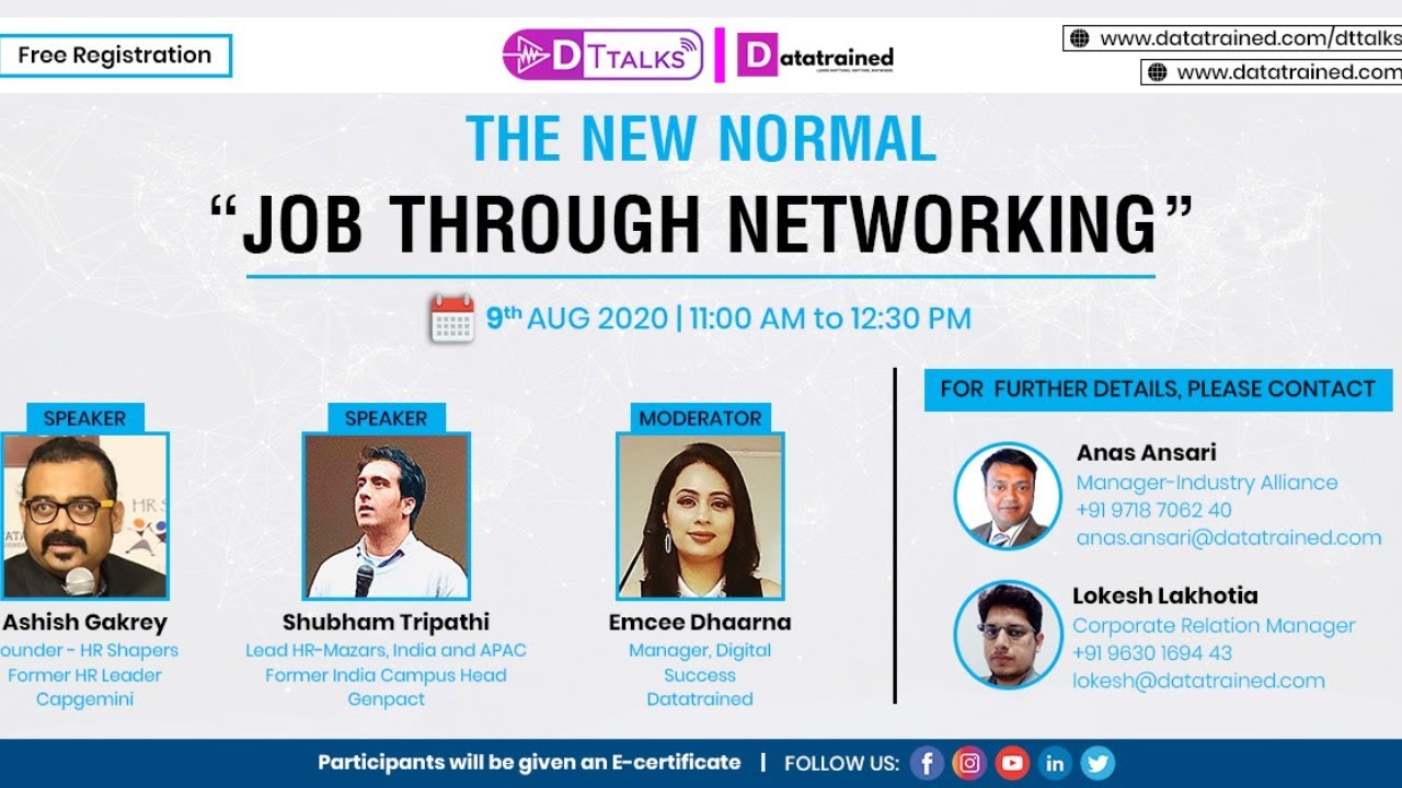 The New Normal - Job Through Networking! - YouTube