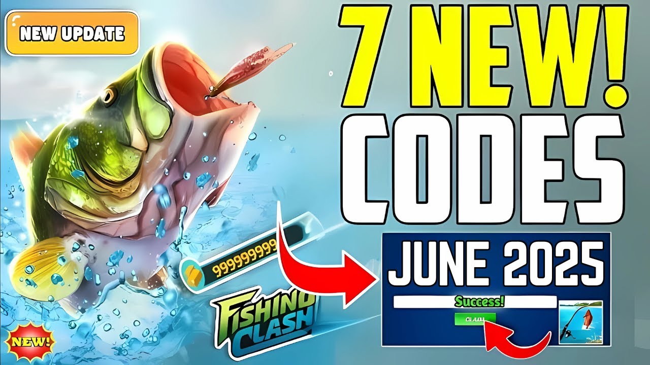⚡JUNE UPDATE⚡ALL FISHING CLASH 🎁 GIFT PROMO CODES - 2025 - FISHING ...
