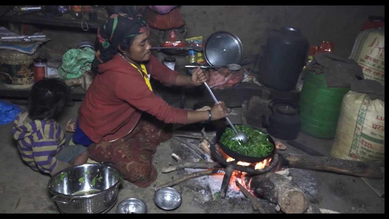 Myvillage official videos EP 12 || Cooking and eating green curry and ...