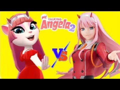 My Talking Angela 2 Vs Zero two Beautiful pink hair what do you think ...