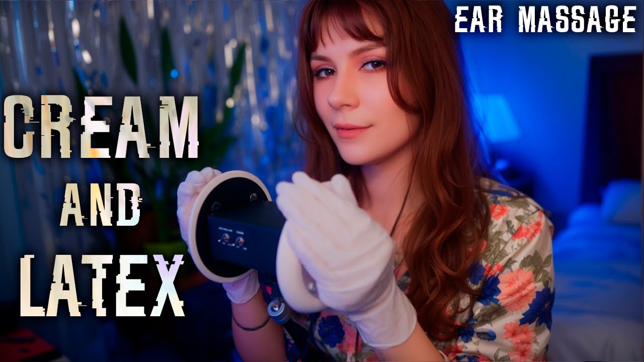 ASMR Ear Massage with Latex Gloves 💎 Crinkly Sounds & Delicate Touches ...