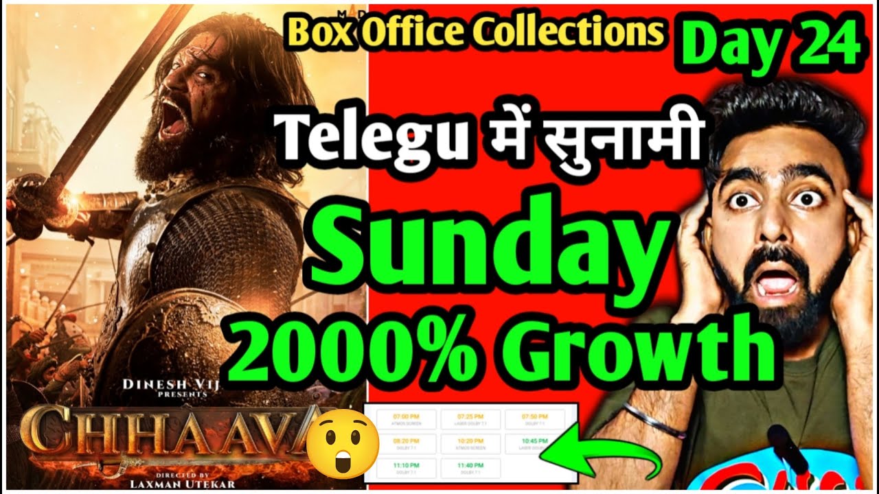 Chhaava Box Office Collections Day 24 Chava Movie Collection Chhaava ...