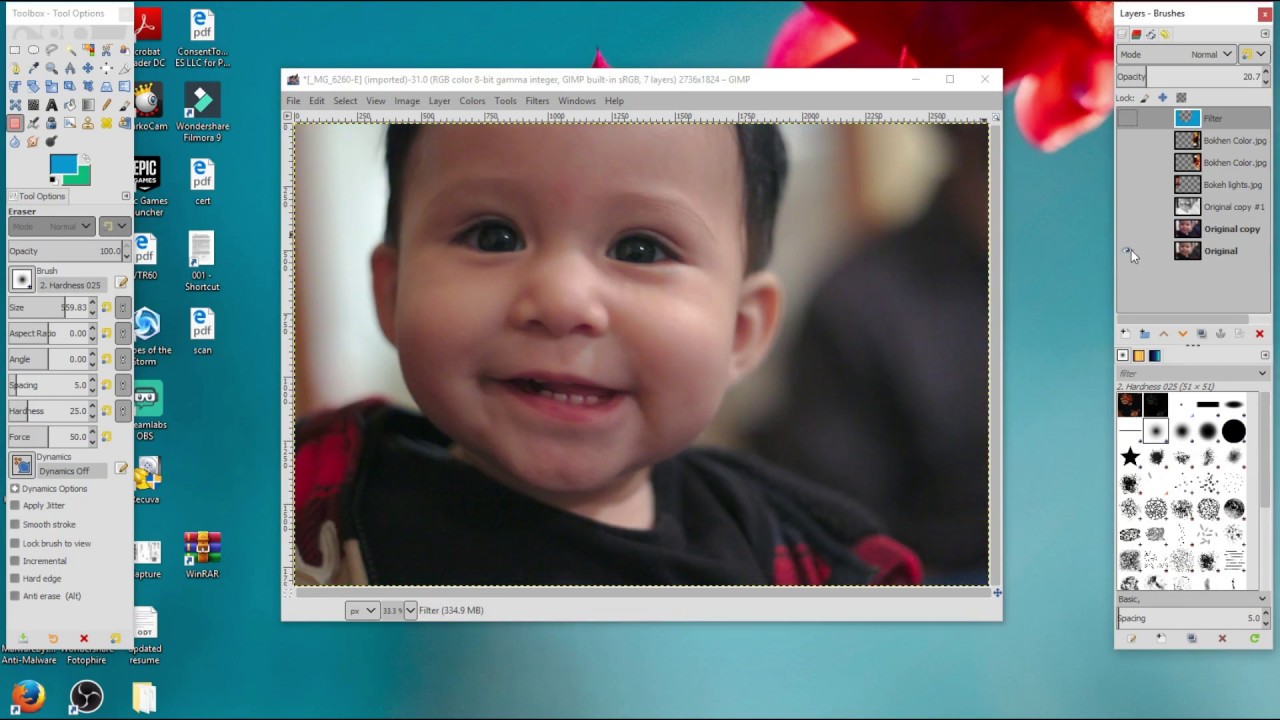 Baby Photo Editing Video Gimp 2.10 - YouTube
