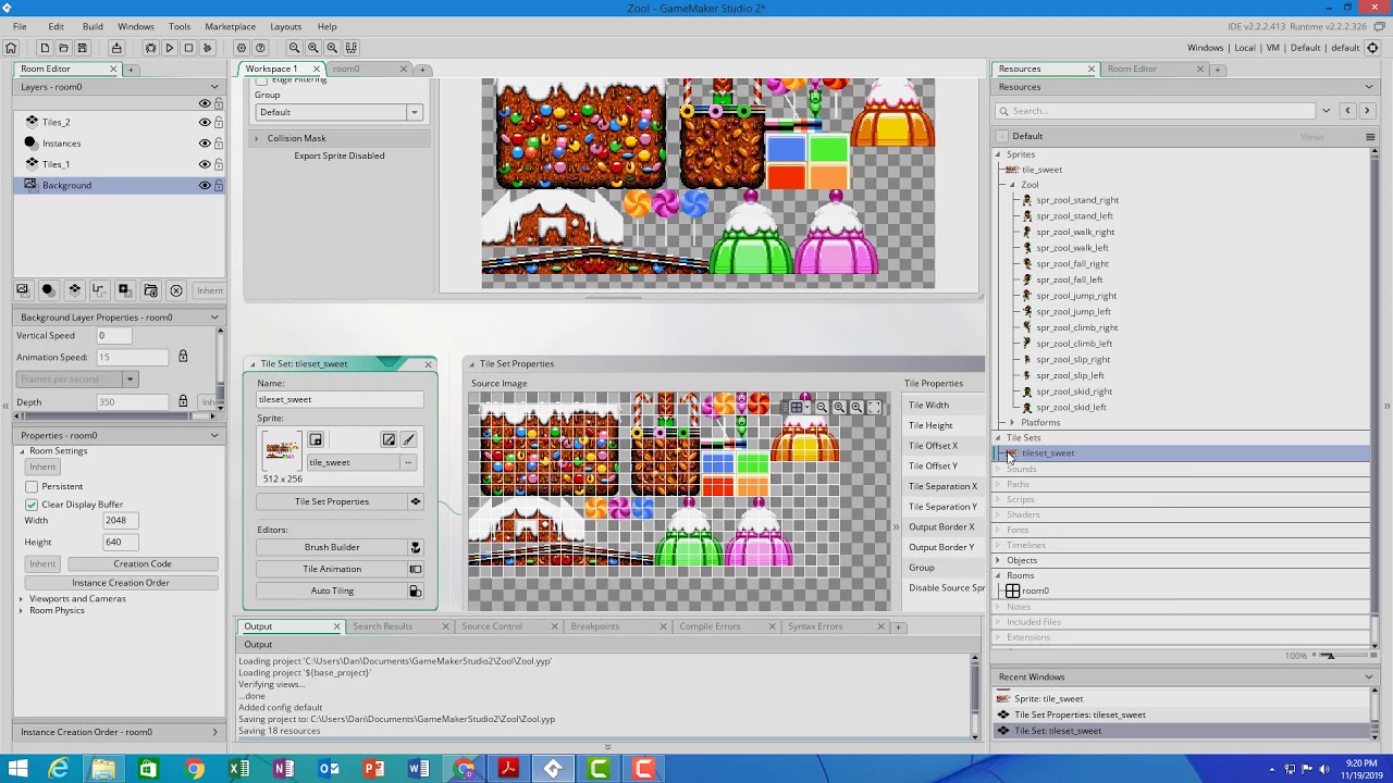 Zool-Video 01 GMS2 Sprites and Tiles - YouTube
