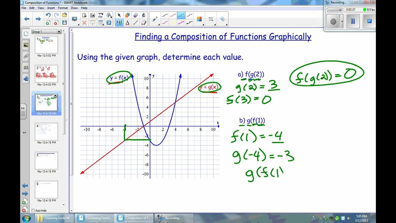 Lesson 3b - Evaluating a Composition of Functions using a Graph - YouTube