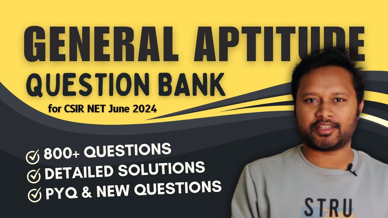 General Aptitude Question Bank for CSIR June 2024 | Course Launch | All ...