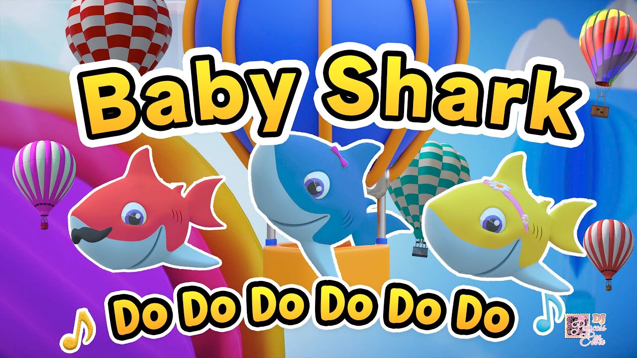 🦈 💦 🦈 Baby Shark Dance Moves Animated Cartoons for Kids | Rhymes for ...
