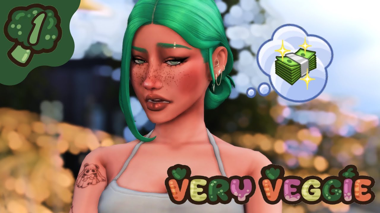 broke & stinky?! 🥦 | very veggie challenge ep 1 | the sims 4 - YouTube