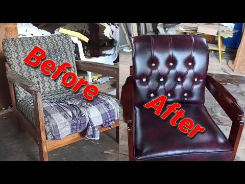 EPIC..!! kursi SUPER JADUL di SULAP jadi kursi model sofa Ahmad Dhani | Old Chair Restoration