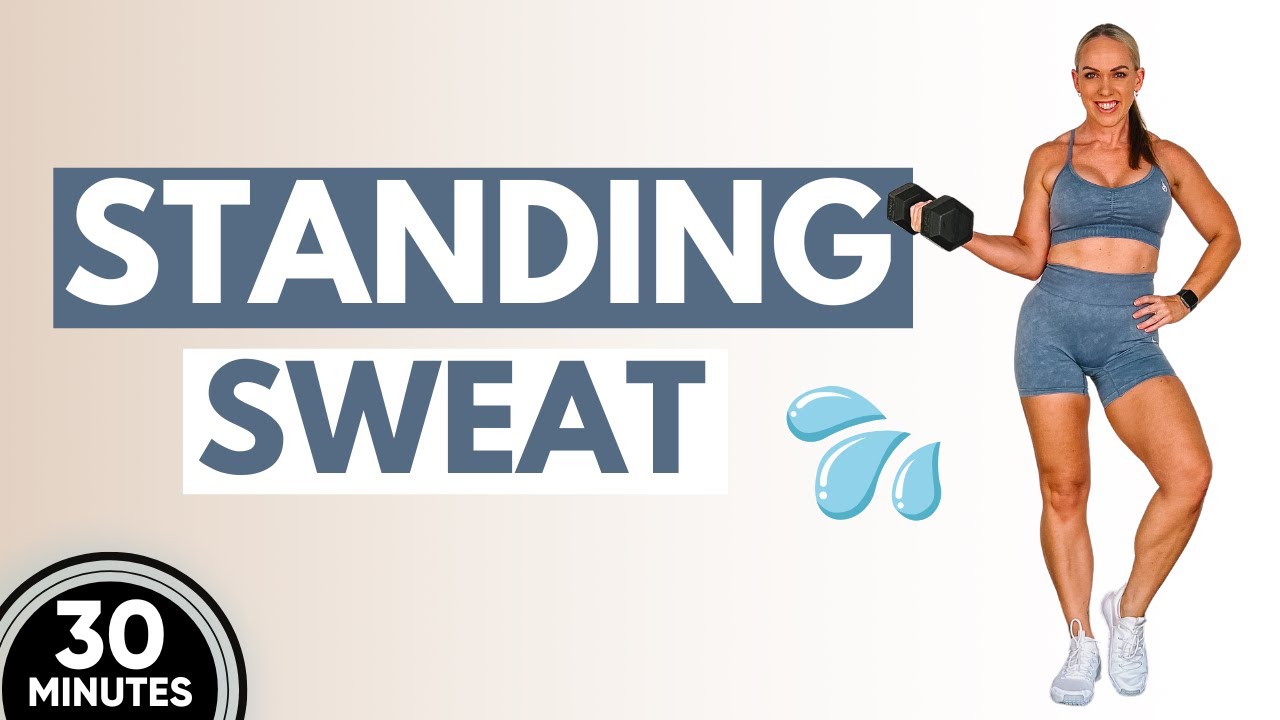 Burn Fat | 30 Min Standing Strength & Cardio Workout - YouTube