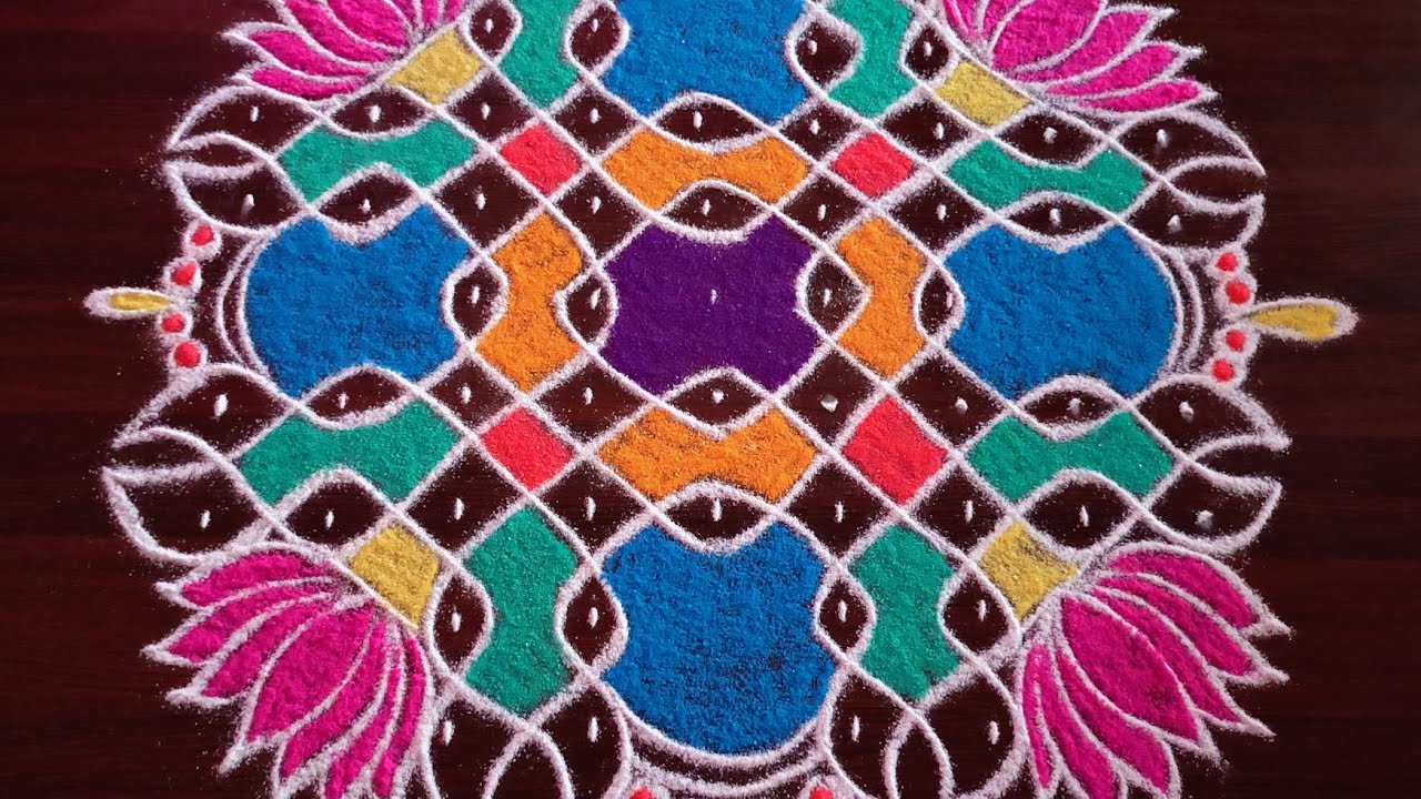 Kolam poduvathu eppadi/simple Rangoli design/margali special Rangoli ...