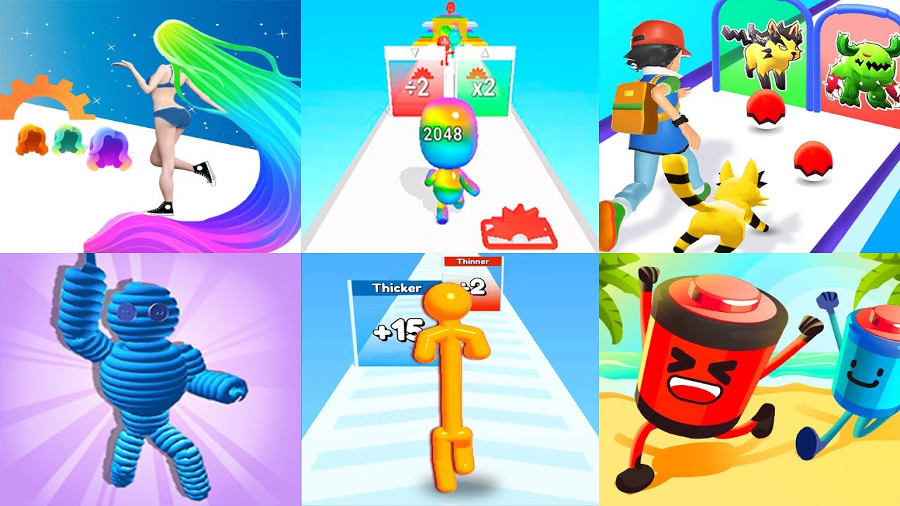 Dacing Hair |Man Run 2048 |Monster Squad Rush | Rope Man Run | Tall Man ...
