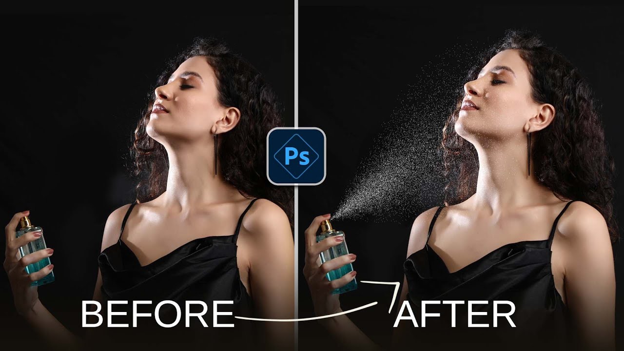 Images with Realistic Perfume Spray Effects in Photoshop - YouTube