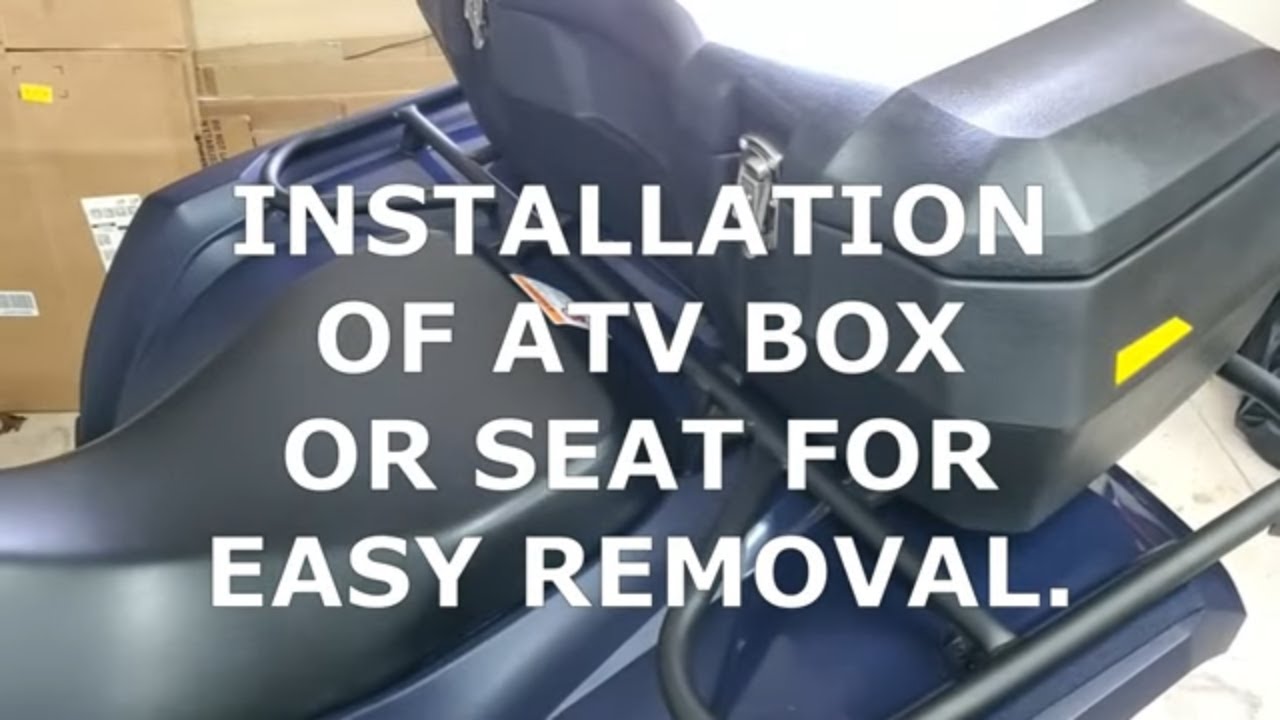 NO U-BOLTS - Make Your ATV Seat/Box Easily Removable in Minutes - YouTube