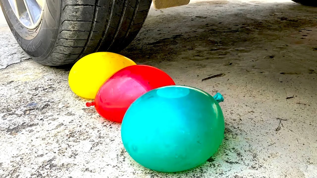 WATCH: What Happens When a Car Crushes A Balloons? 🤯 // EXPERIMENTS ...