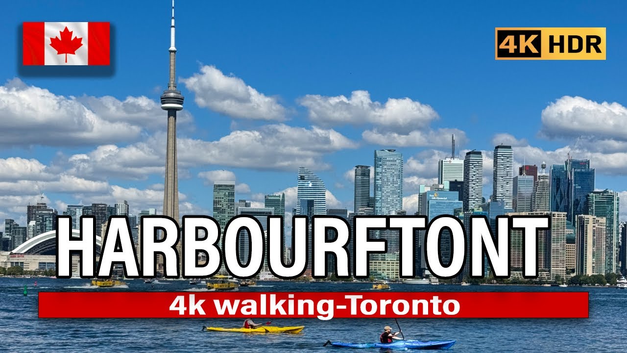 Toronto Harbourfront Walk 🚶‍♂️ Lakeshore, Ontario 4K Walking Tour ...