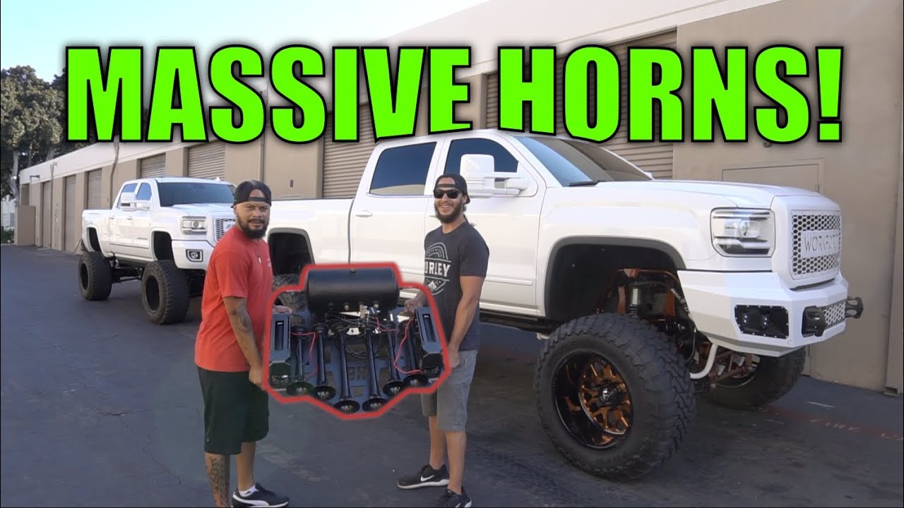 BUILDING THIS MASSIVE TRAIN HORN SETUP!! - YouTube